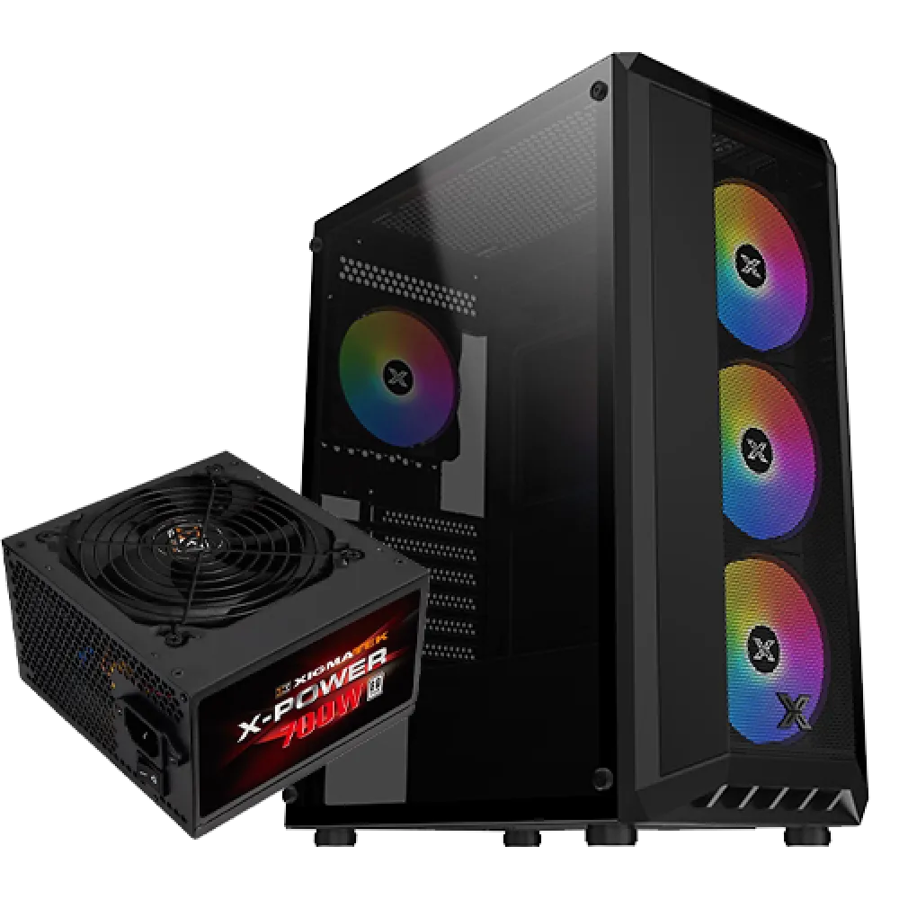 Xigmatek Master X Pro + X Power 700W 80+ White Mid Tower Case | AHW Store